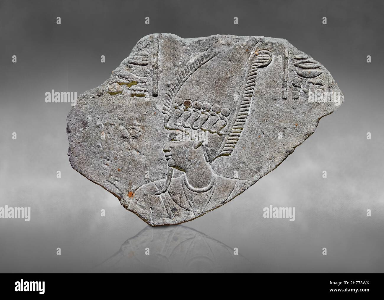 Ptolemaic Egyptian relief panel of Osiris, ist cent BC, Coptos. Museum ...