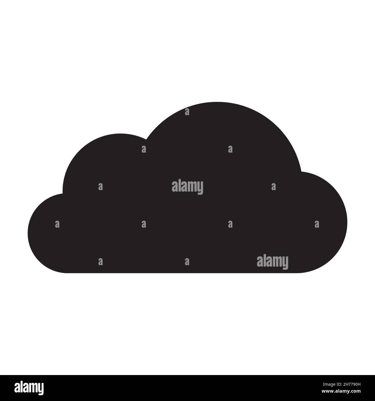 Cloud storage service icon in simple style on white background Stock ...