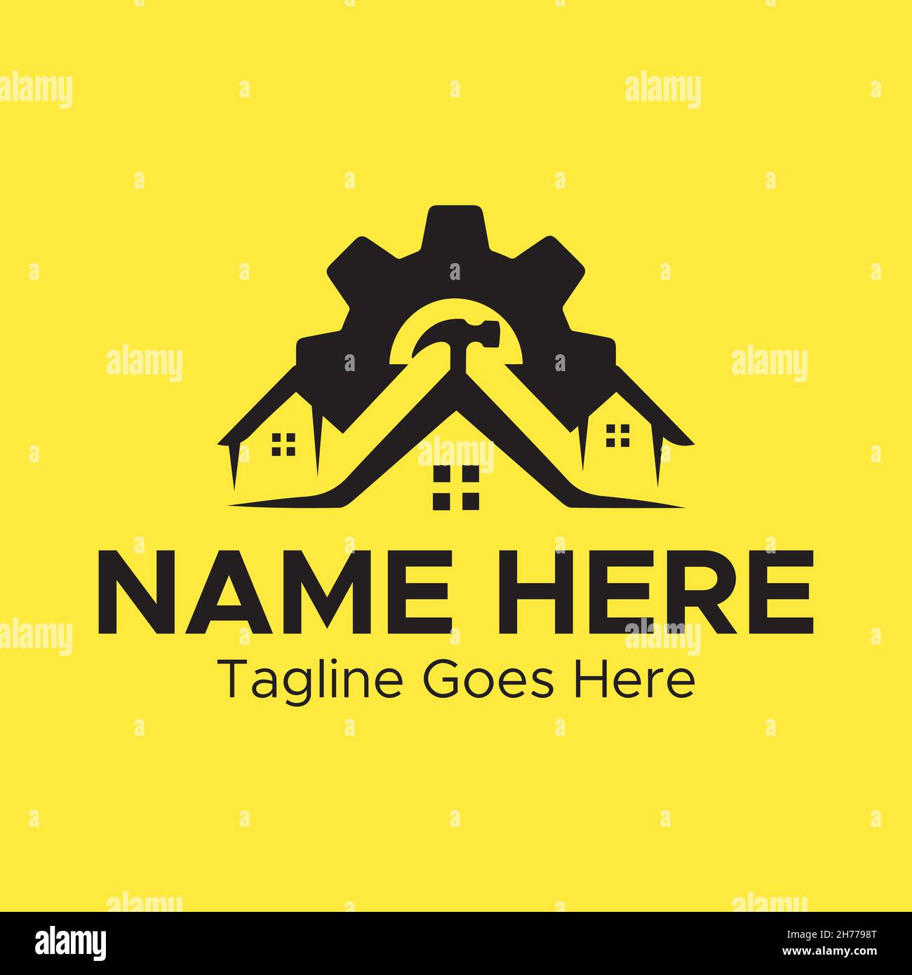 Tools building repair black Stock Vector Images - Alamy