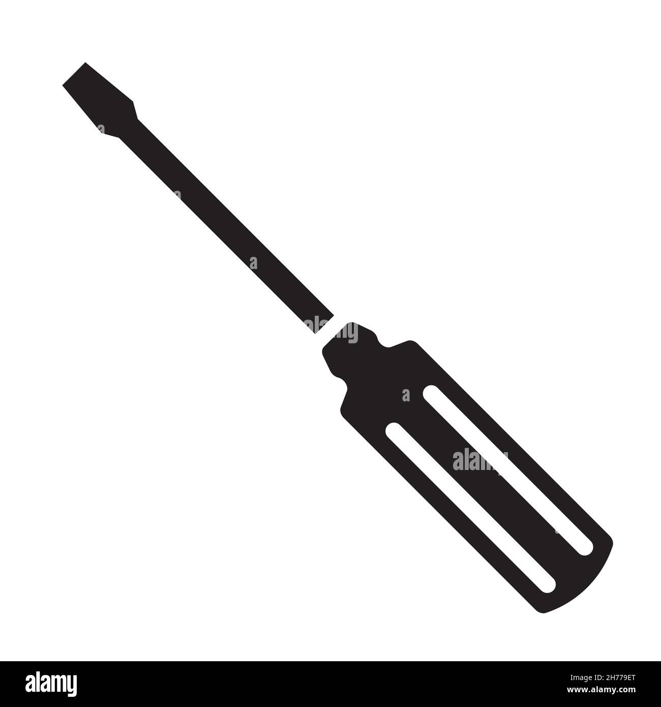 screwdriver tool icon in simple style on white background Stock Vector ...