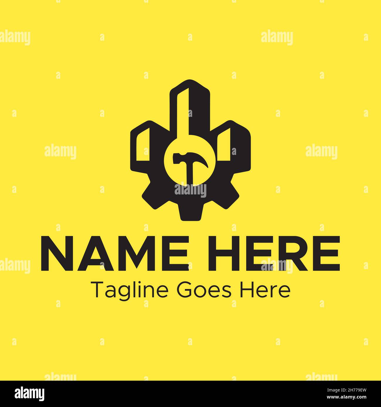 Home construction Minimal Logo.House Builder Black Color Logo Stock ...