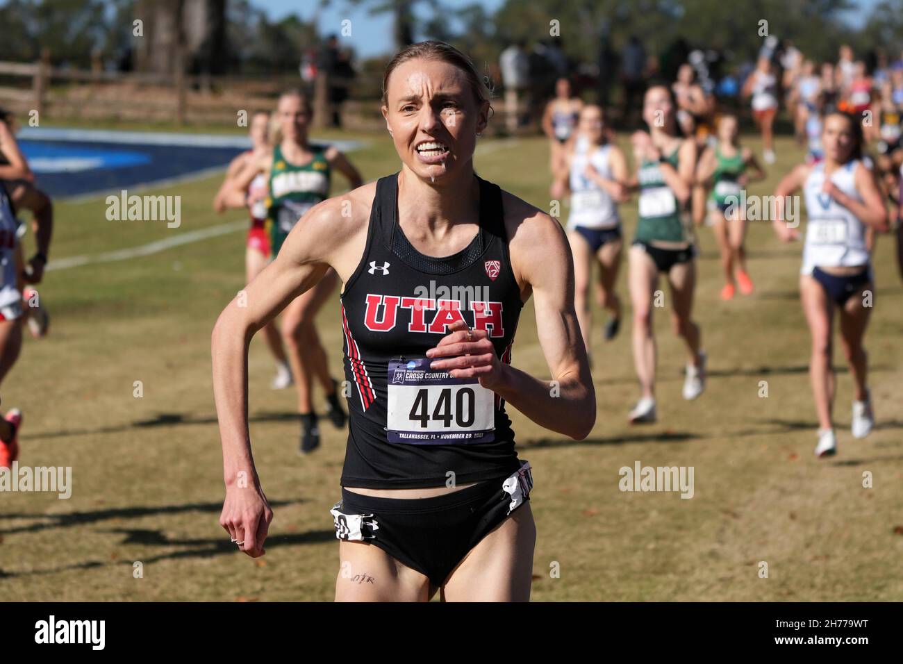 Cara Woolnough of Utah runs in the women's race during the NCAA cross ...
