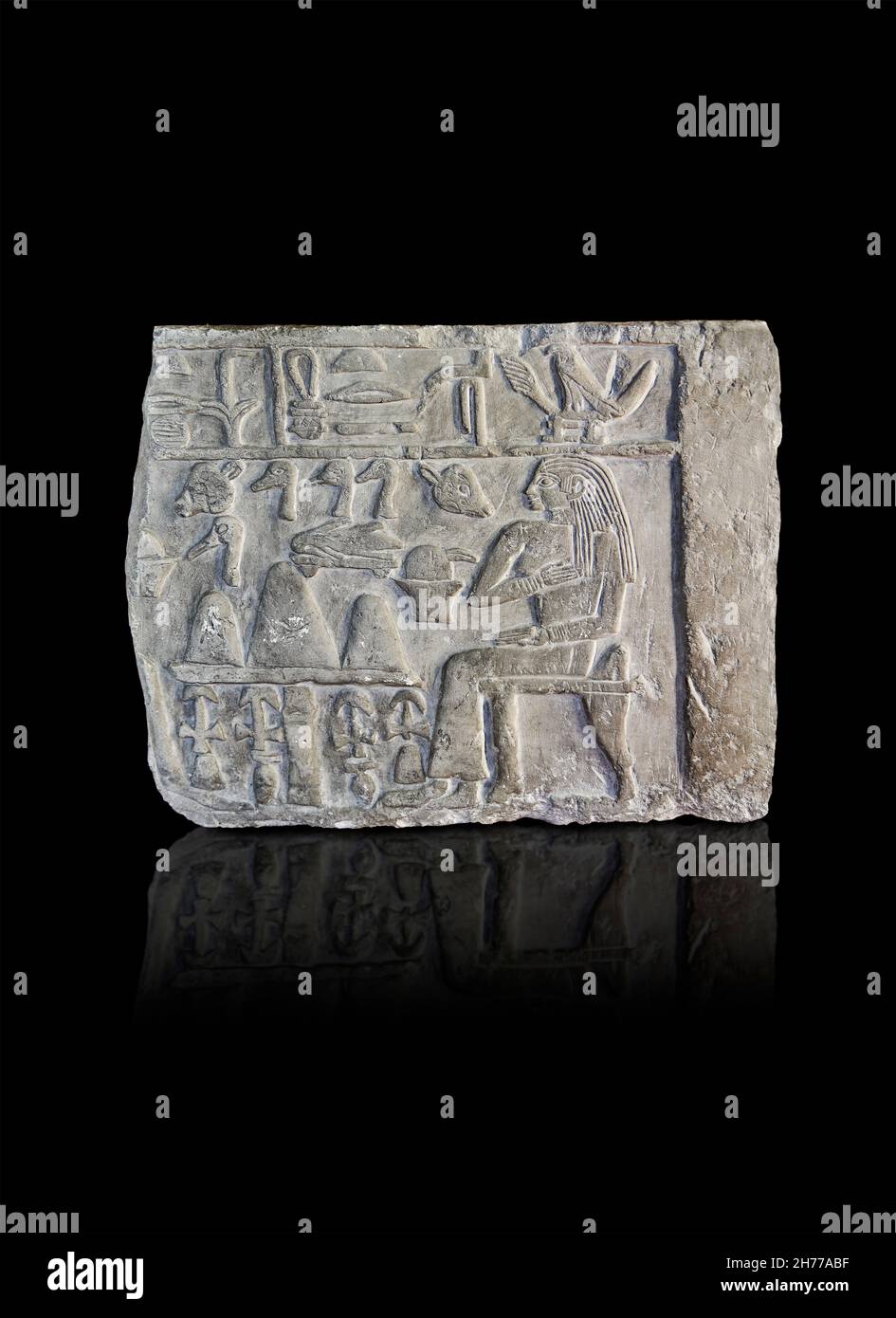 Ancient Egyptian stele of Nes-Henou, 2640-2465 BC, Old Kingdom. Museum ...