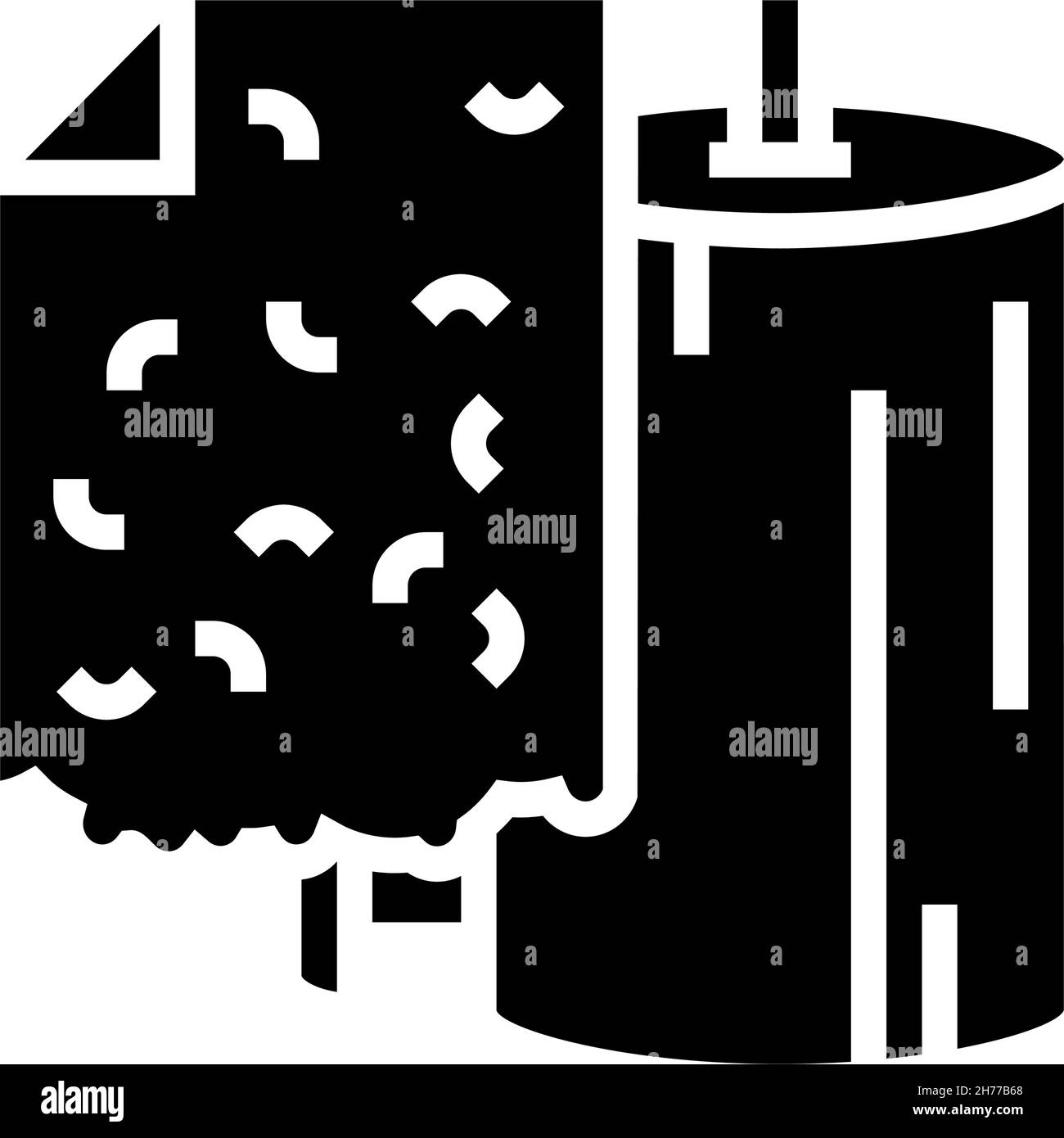 recycled paper glyph icon vector illustration Stock Vector Image & Art ...