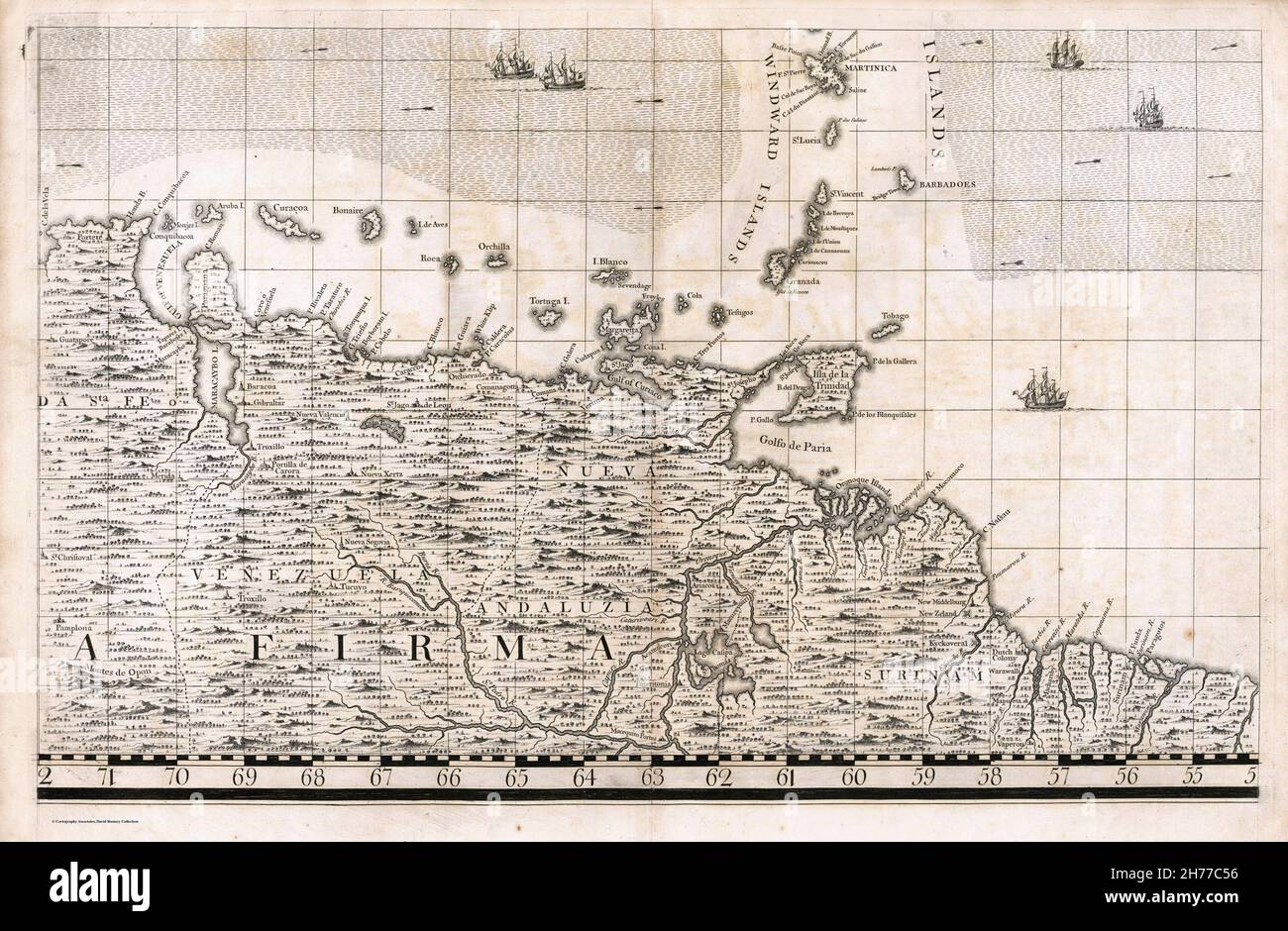 A map of the British Empire in America with the French and Spanish ...