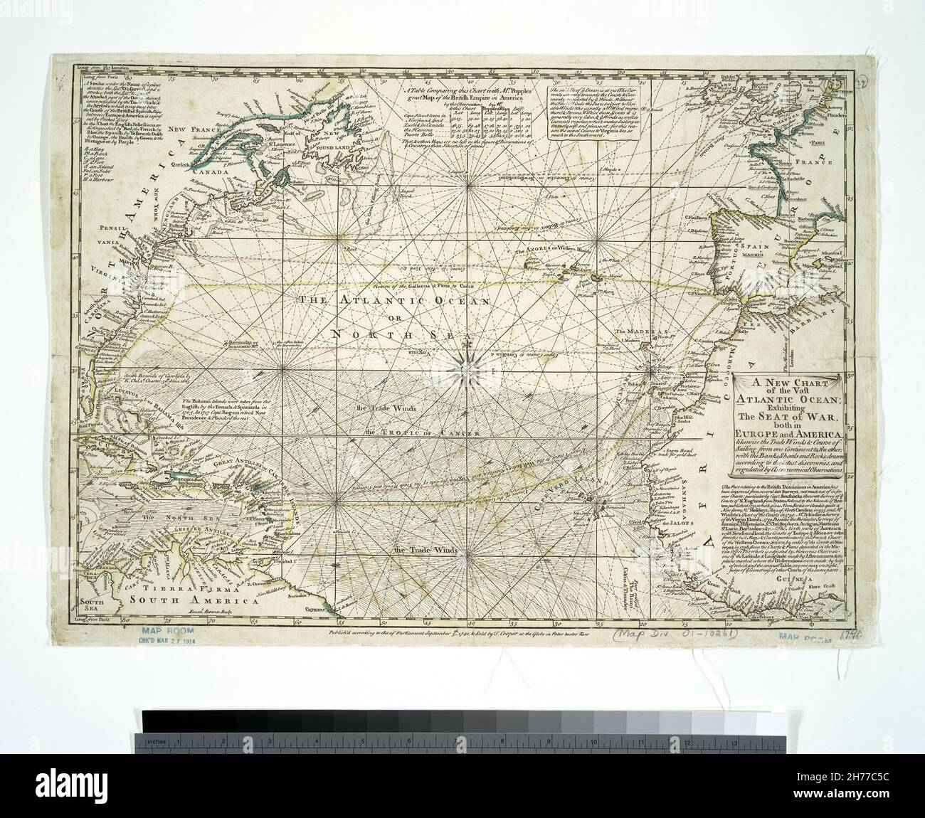 A map of the British Empire in America with the French and Spanish ...