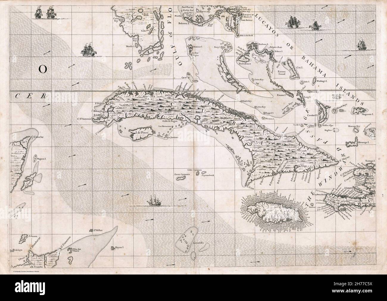 A map of the British Empire in America with the French and Spanish ...