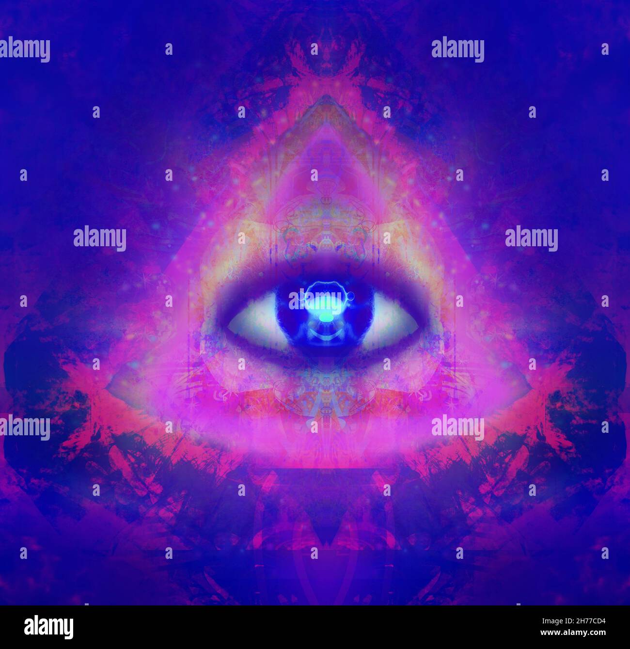 illustration of a third eye mystical sign Stock Photo - Alamy