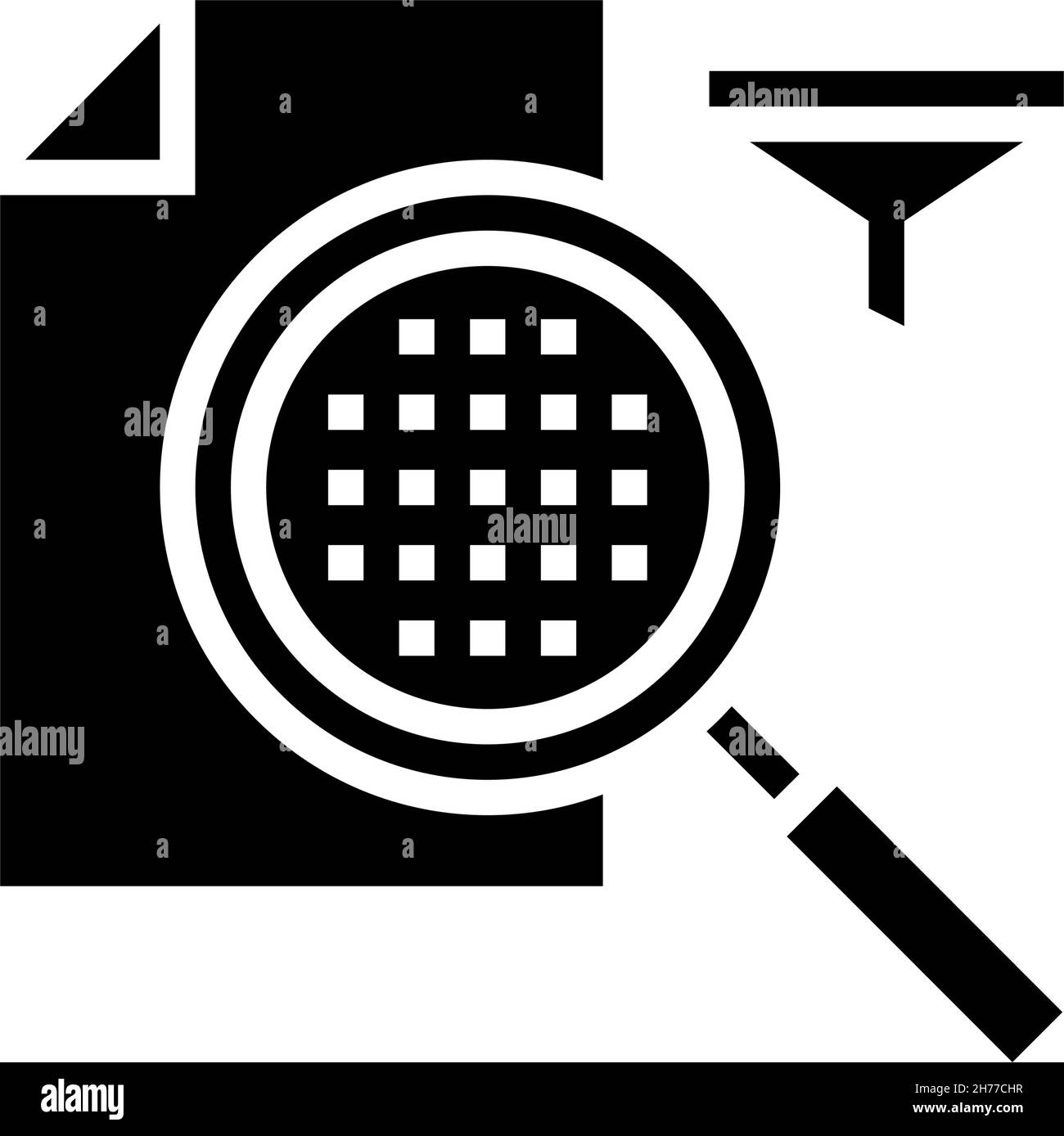 filter paper for filtration glyph icon vector illustration Stock Vector ...