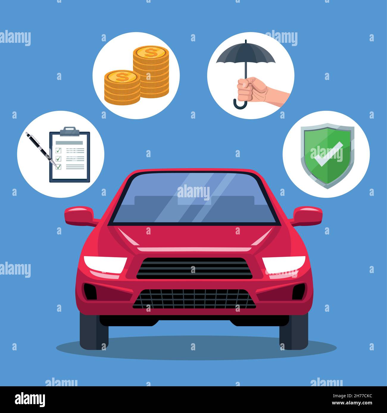 five car insurance icons Stock Vector Image & Art - Alamy