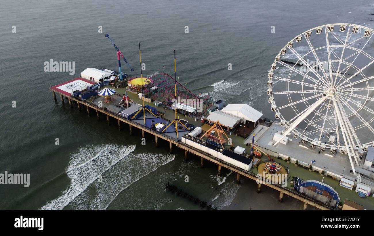 ATLANTIC CITY NJ, UNITED STATES - Sep 13, 2021: An aerial view of ...