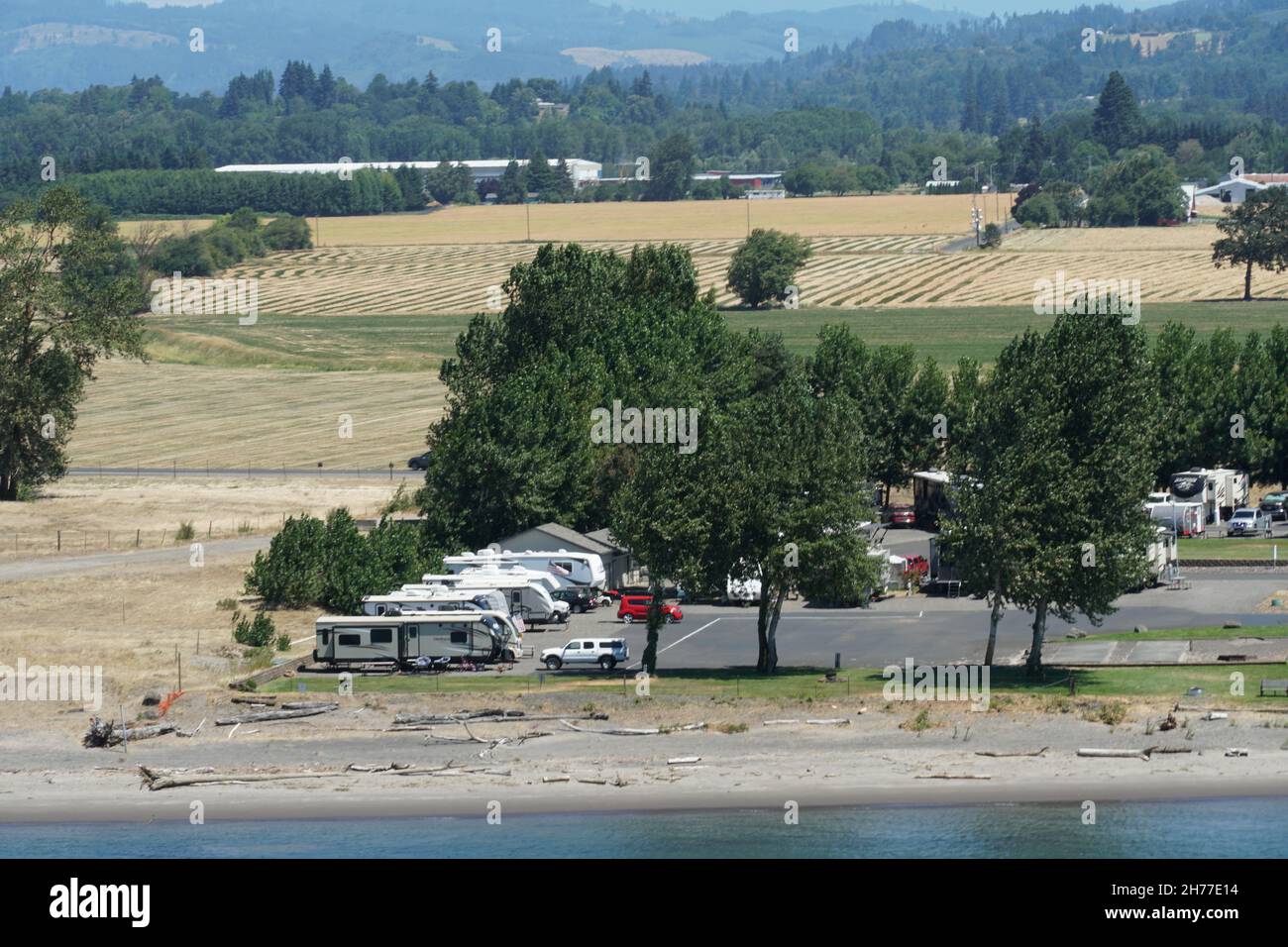 Camping parking river van hi-res stock photography and images - Alamy