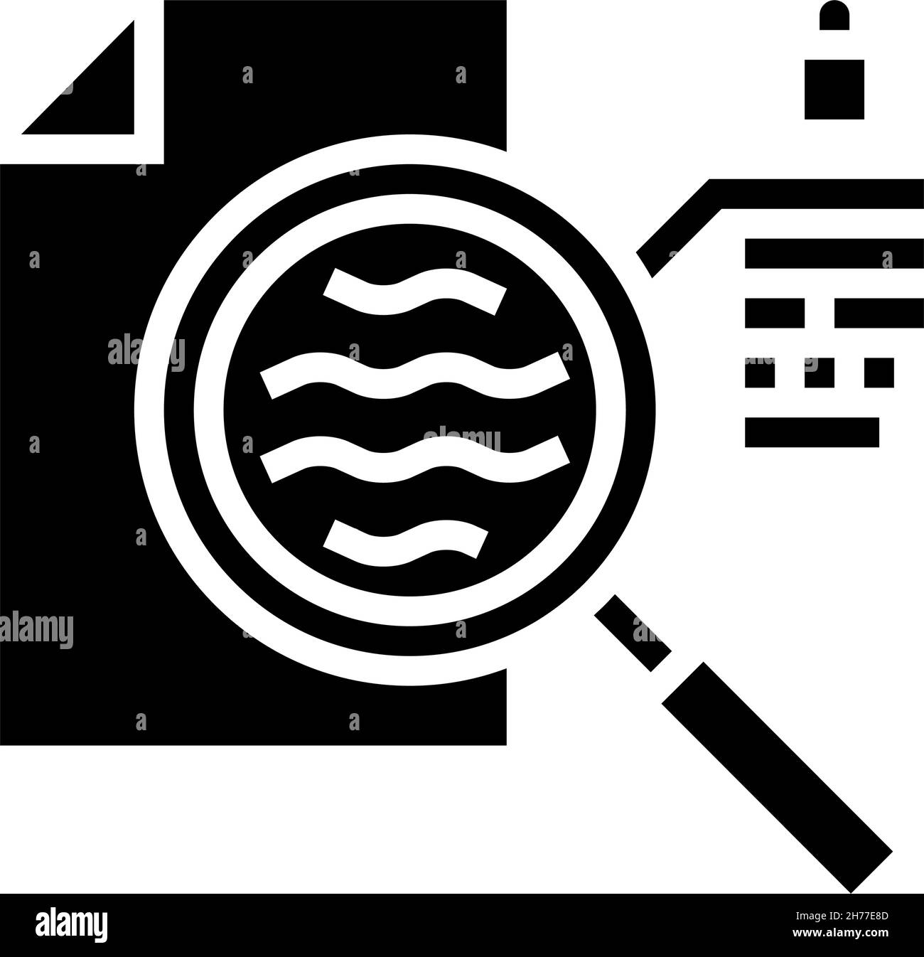 watermarked paper sheet glyph icon vector illustration Stock Vector ...