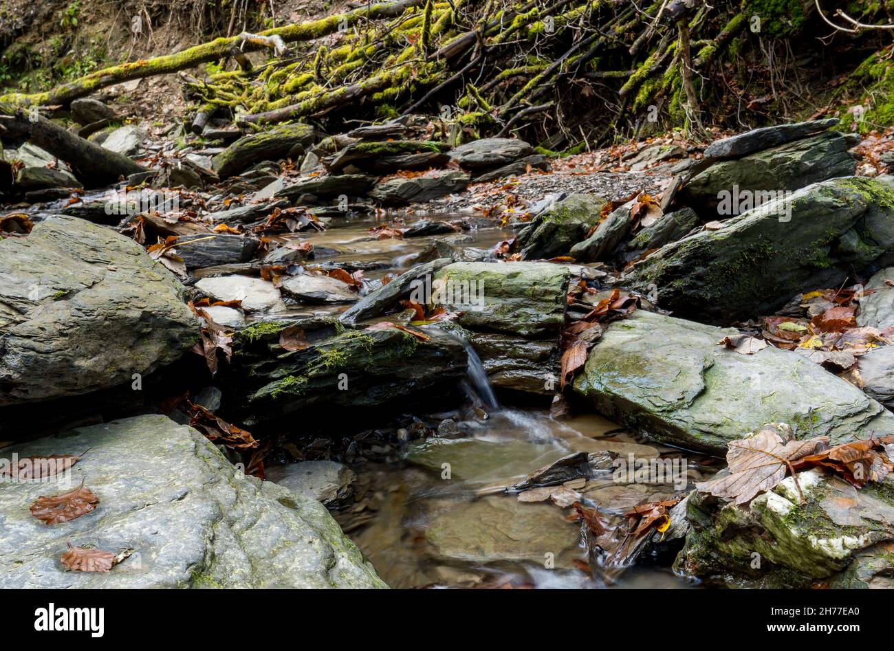 Time exposure of the little river called Helle in the german city ...
