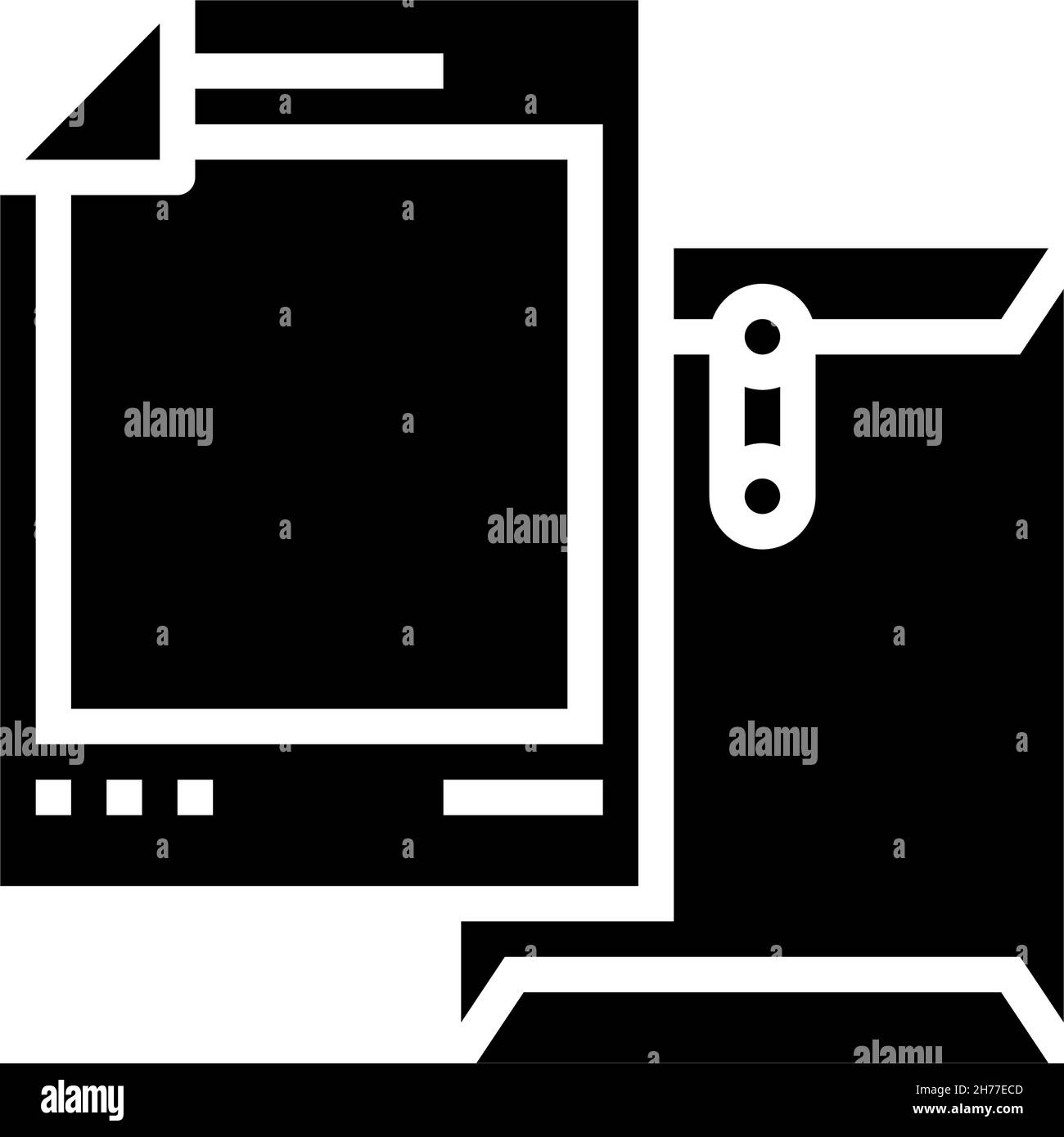 bond paper list glyph icon vector illustration Stock Vector Image & Art ...