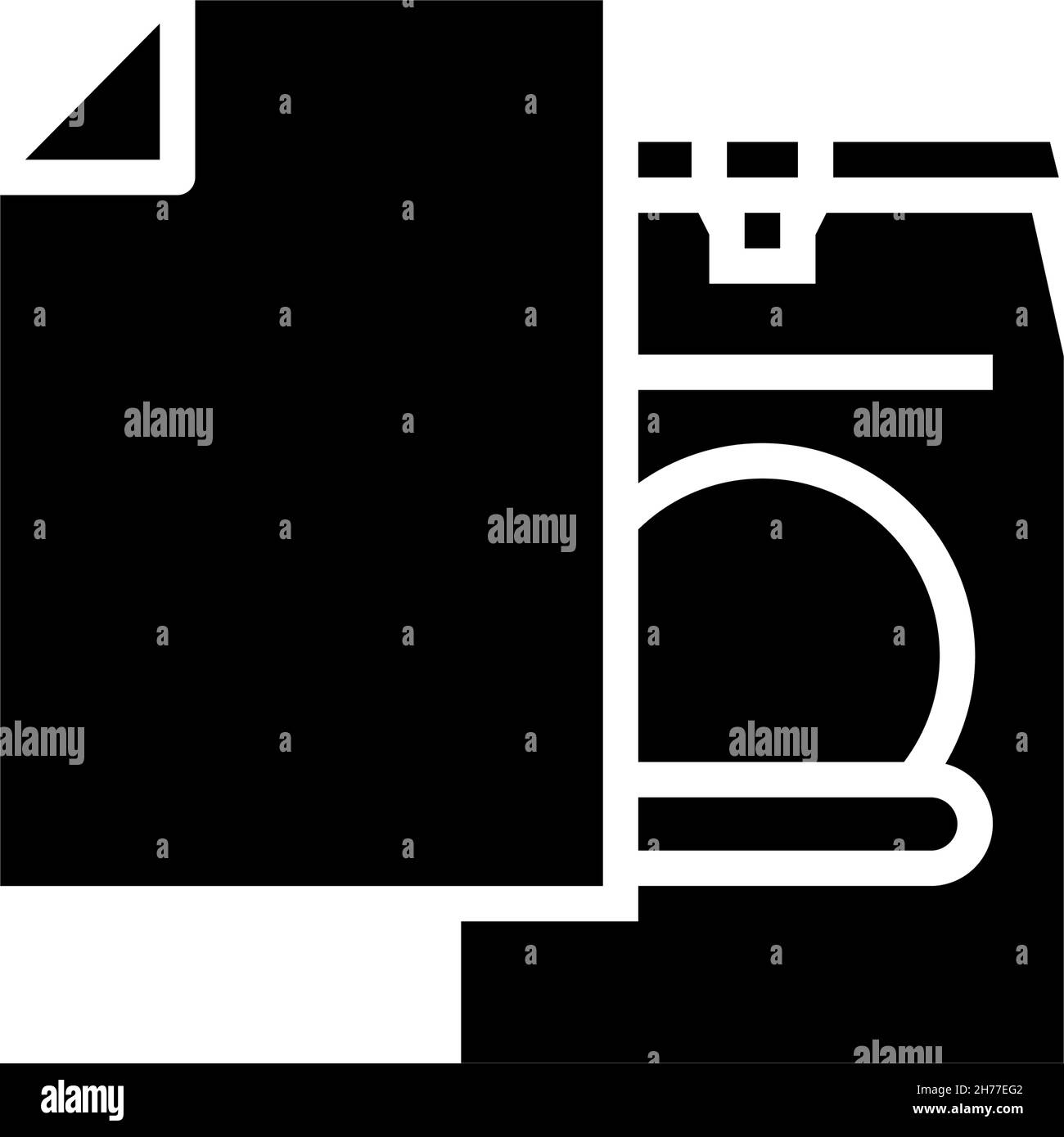 food paper bag glyph icon vector illustration Stock Vector Image & Art ...