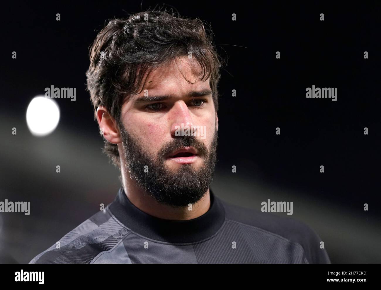 Liverpool, England, 20th November 2021. Alisson Becker of Liverpool ...
