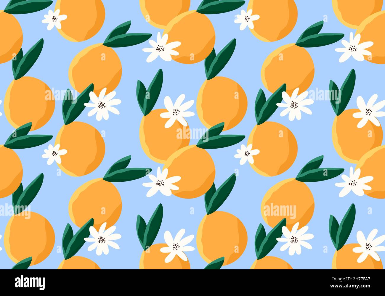 Fruit seamless pattern with oranges for fabrics and textiles Stock ...