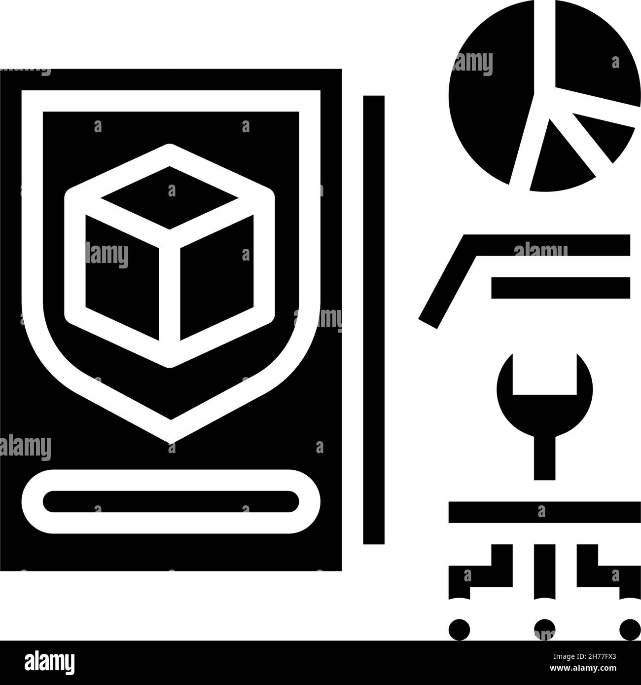 prototype development and improvement glyph icon vector illustration ...