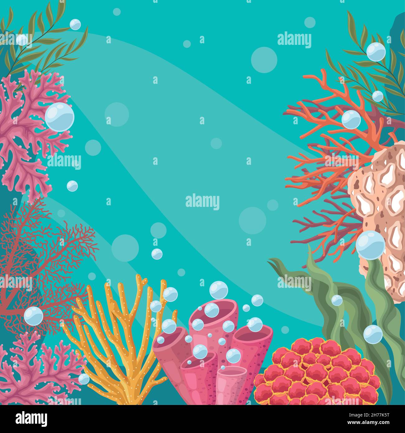 seaweed underwater scene Stock Vector Image & Art - Alamy