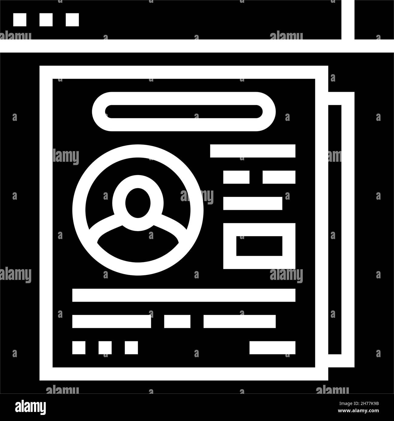 identity company employee glyph icon vector illustration Stock Vector ...