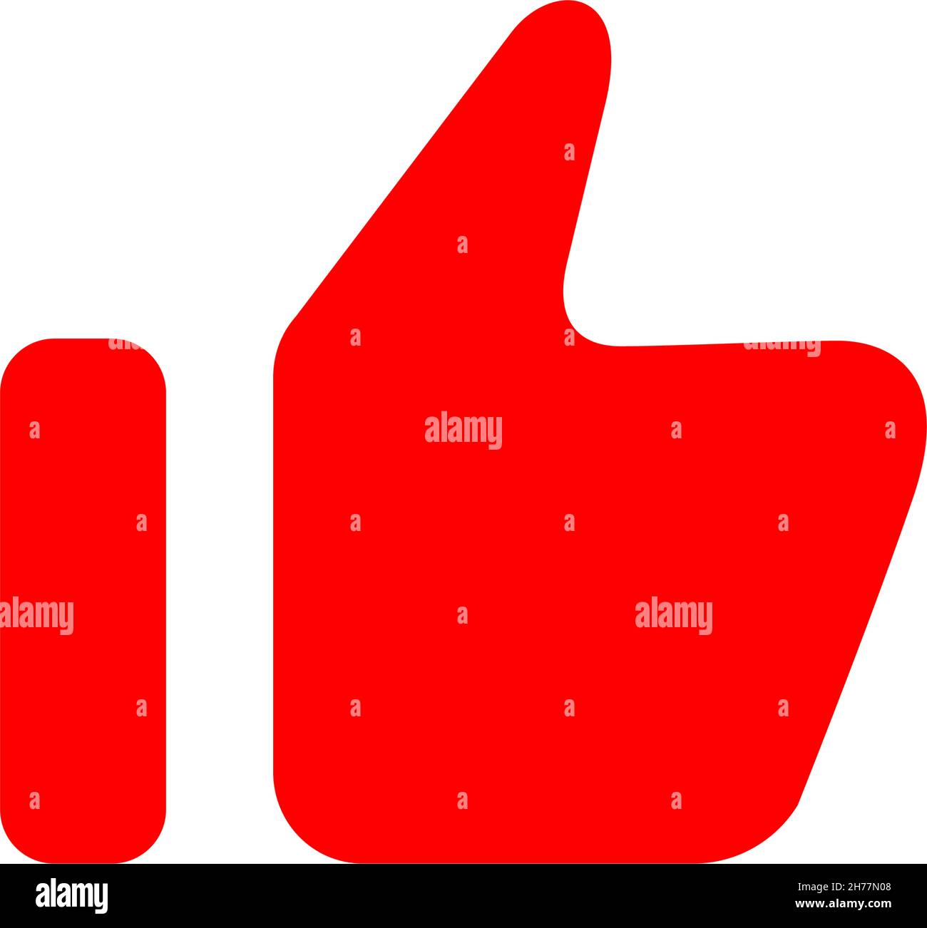 Like, thumb up red icon. Approve gesture, best symbol Stock Vector ...