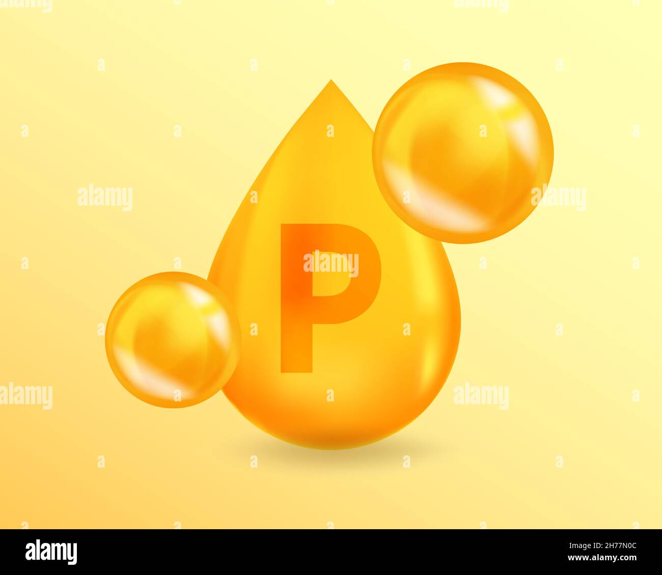 Vitamin P Flavonoid. Realistic Vitamin drop P Flavonoid design. 3D ...
