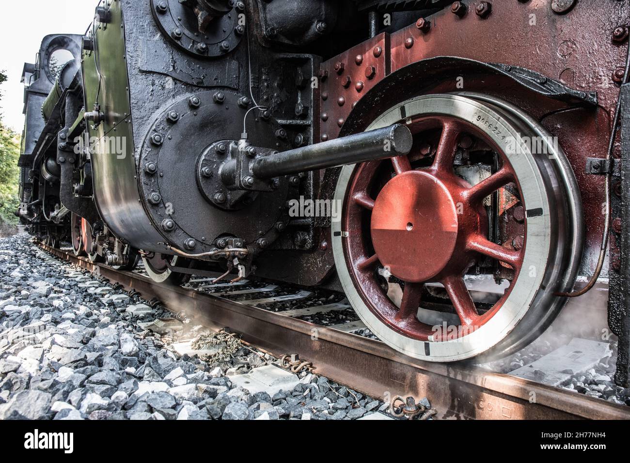 A steam train at a station Stock Photo - Alamy