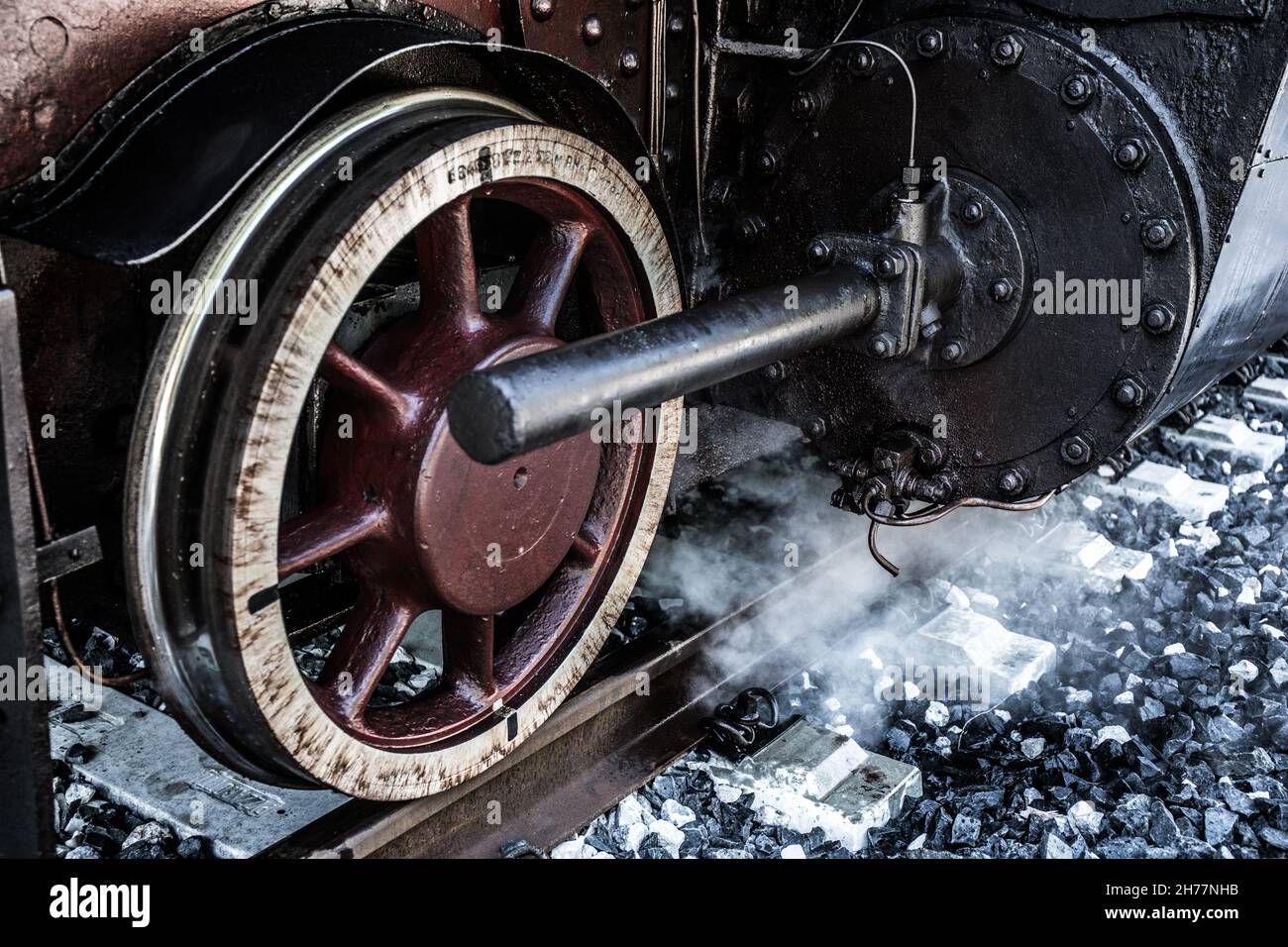 A steam train at a station Stock Photo - Alamy