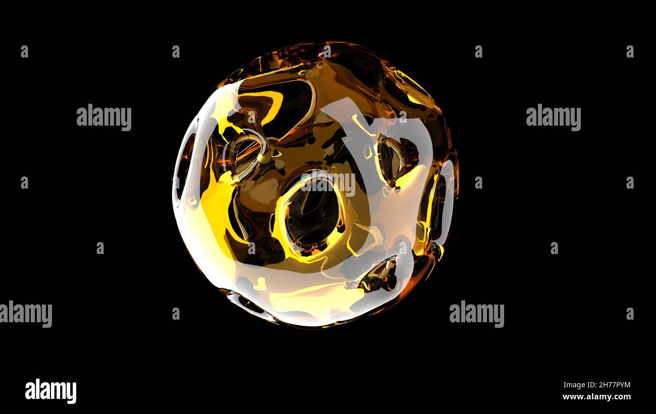 Oil abstract object rotate fluid art intro 3d render Stock Photo - Alamy