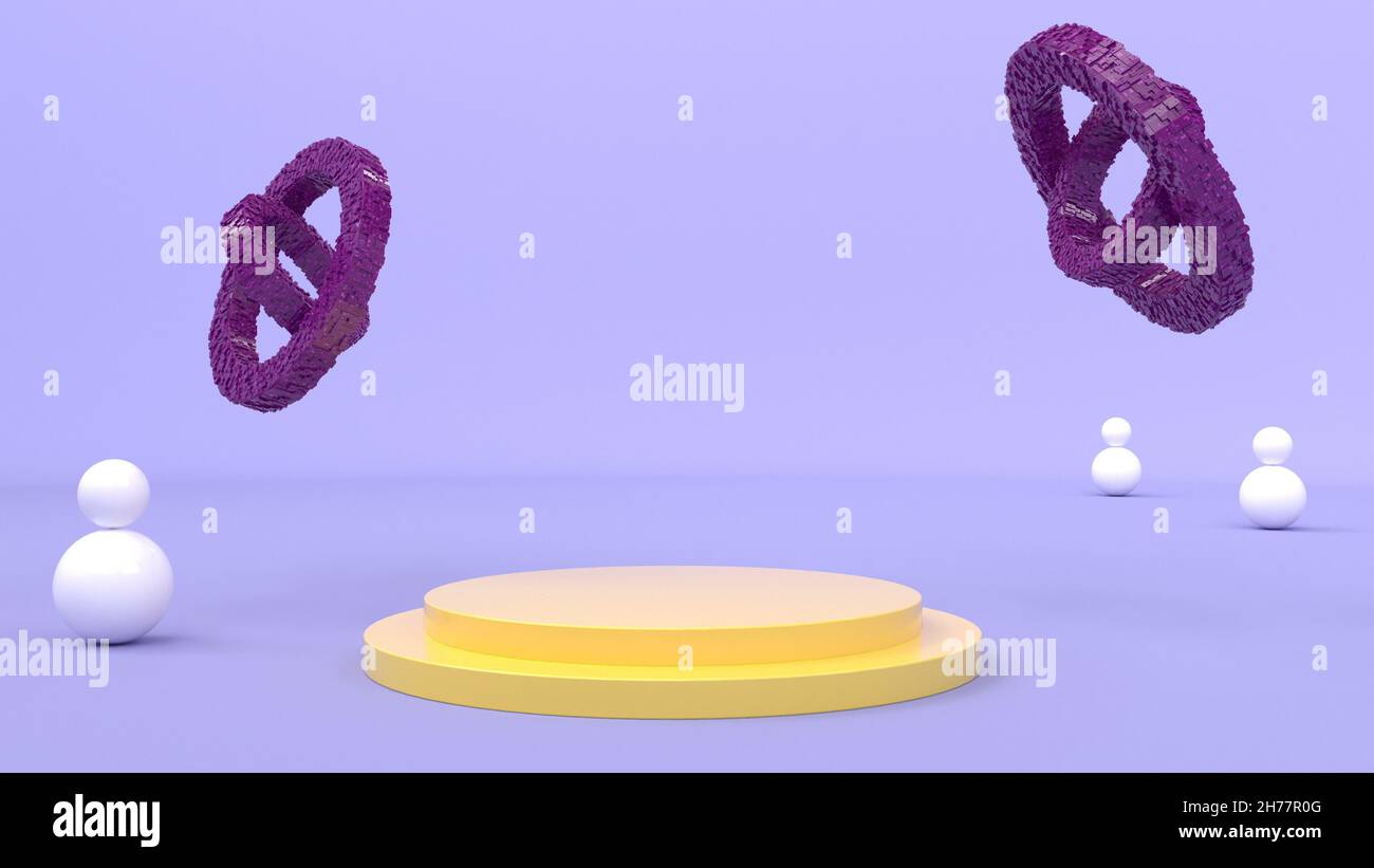 Empty podium 3d stage promotion design elements clear mockup scene 3d ...