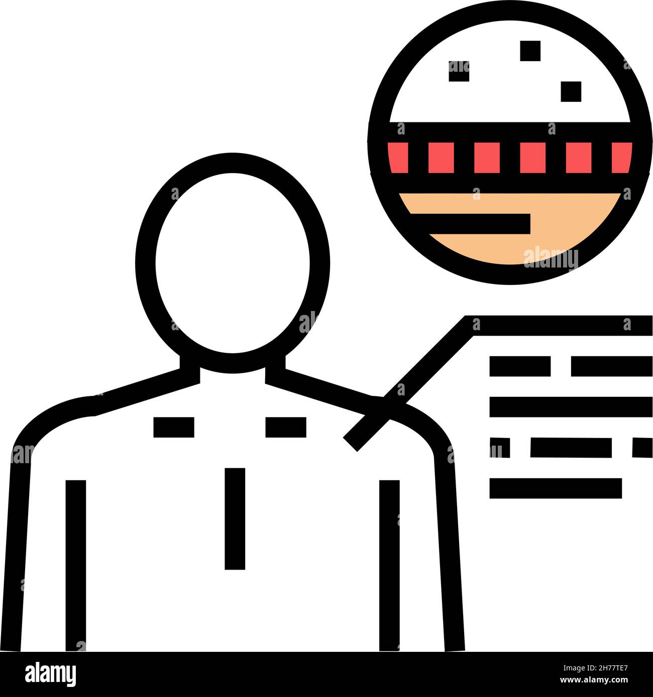 pale or yellowish skin color icon vector illustration Stock Vector ...