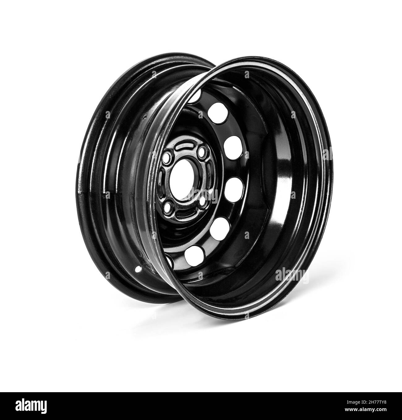 Steel wheel rim on white background with clipping path Stock Photo - Alamy