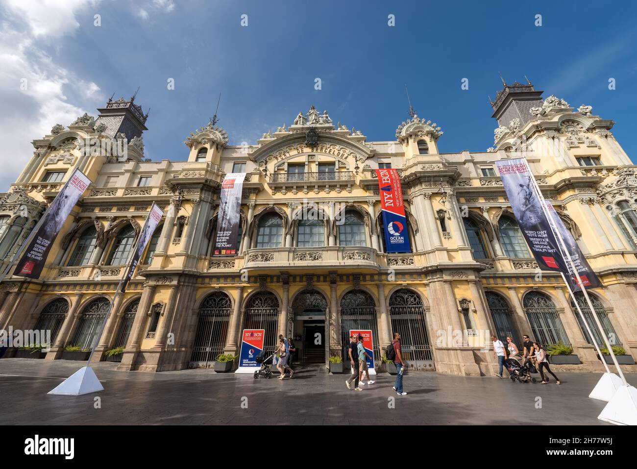 The old customs building of the Port of Barcelona (Port Vell ...