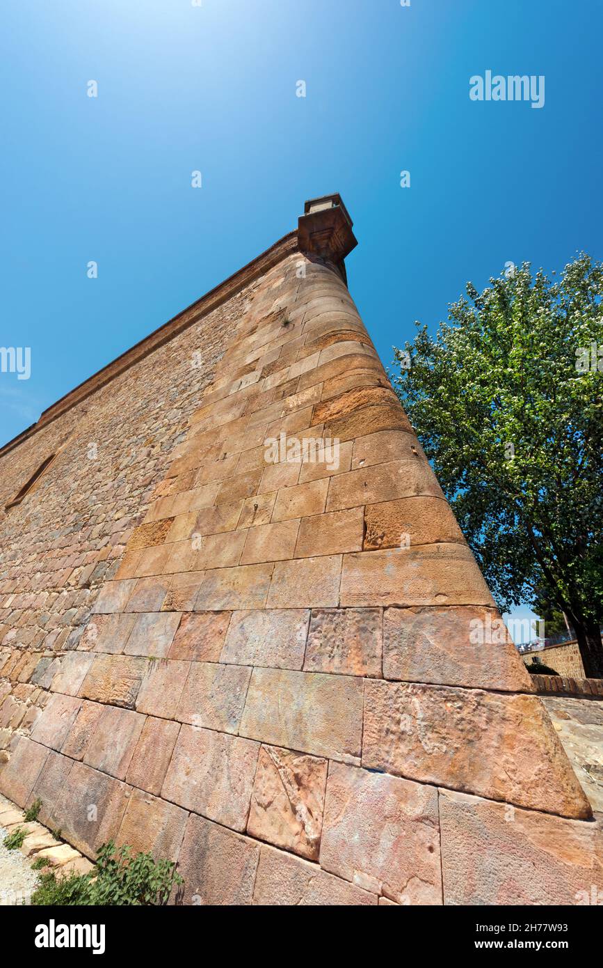 Montjuic Castle (1640), ancient military fortress on the top of the ...