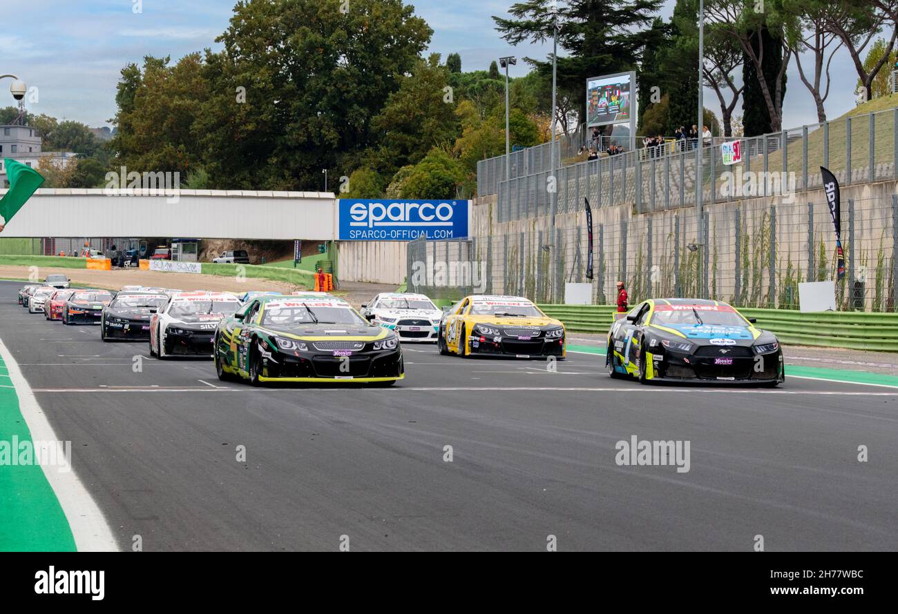 Vallelunga, Italy, october 31 2021. American festival of Rome. Race ...