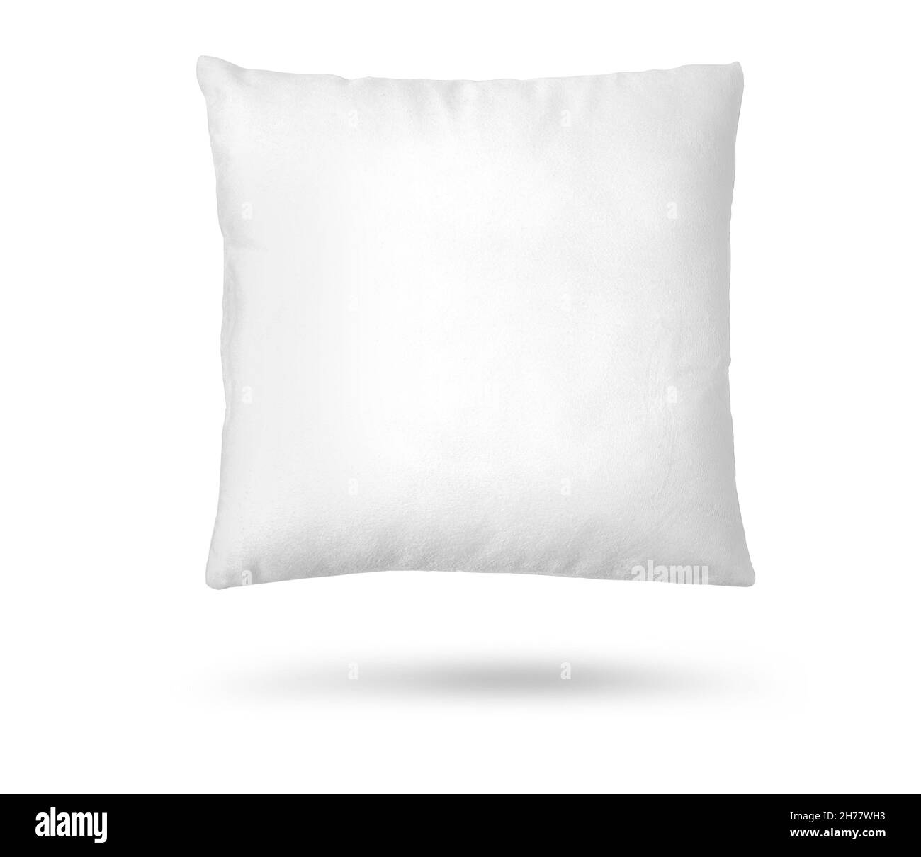An empty pillow is isolated on a white background. An empty pillow for ...