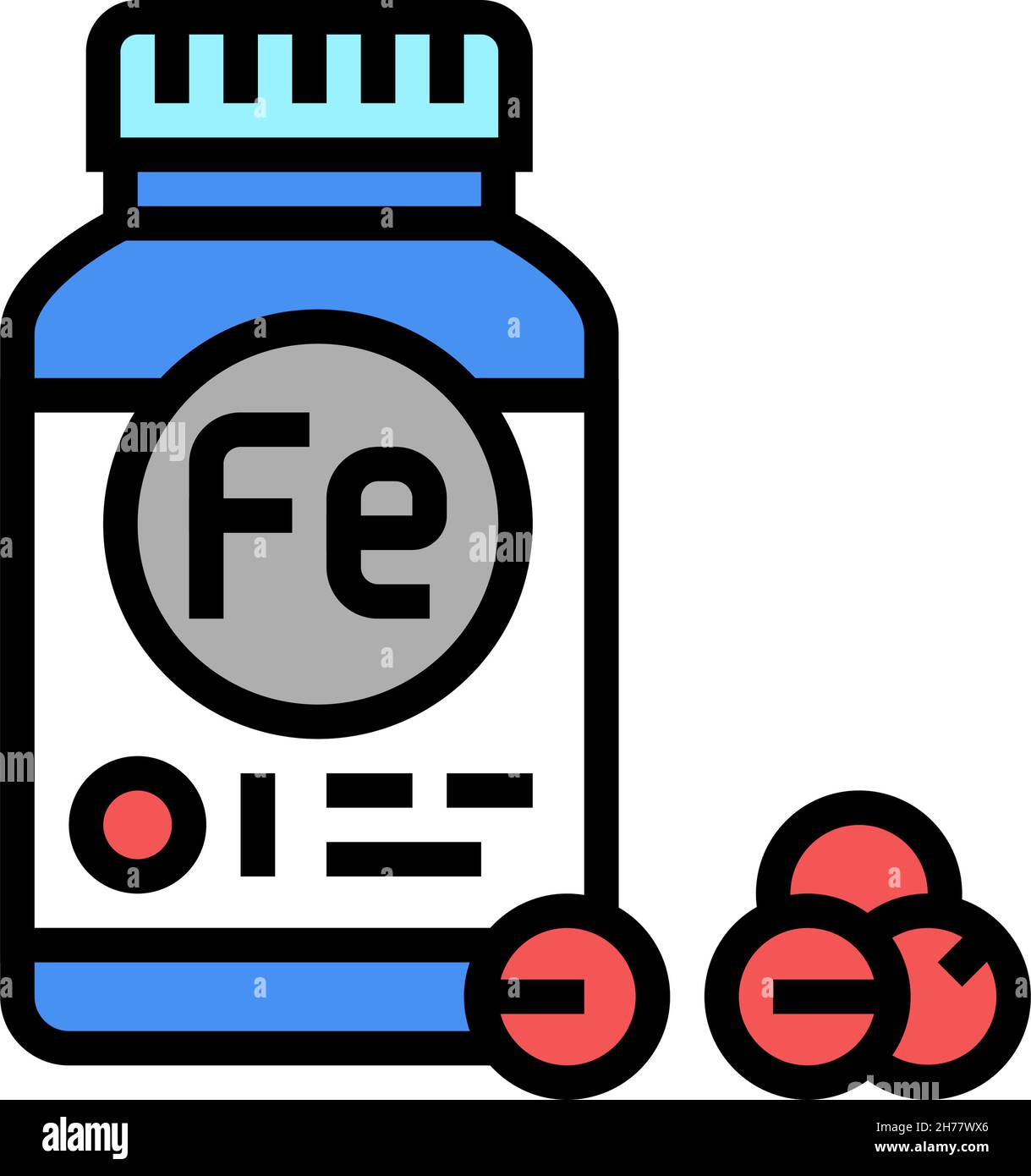 iron supplements package color icon vector illustration Stock Vector ...