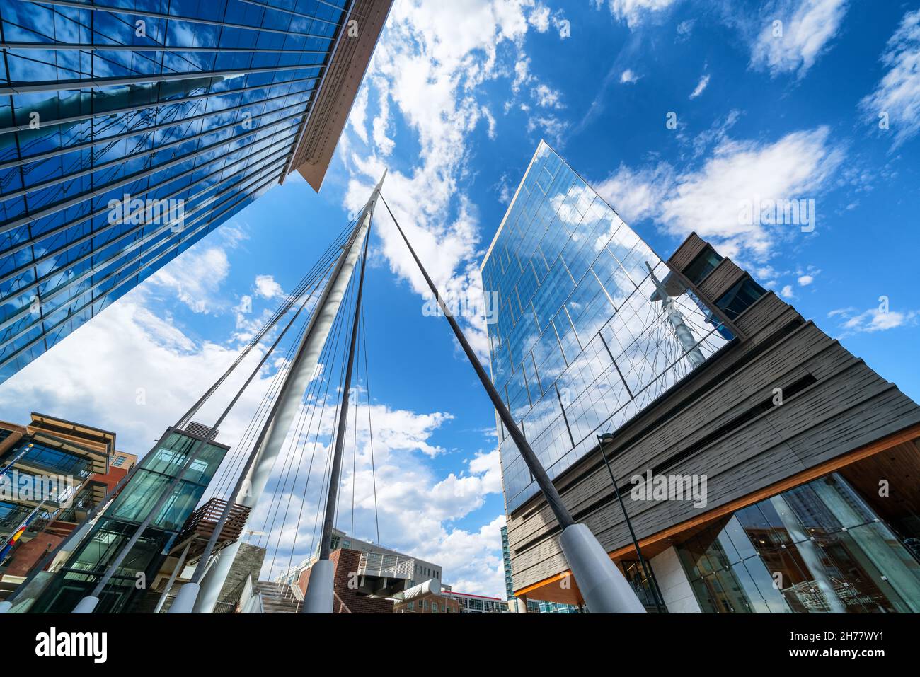 The Denver Millennium Bridge in Denver Colorado, USA Stock Photo - Alamy