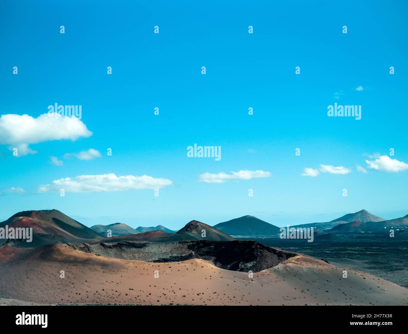 Timanfaya Volcano in Timanfaya National Park in Lanzarote Stock Photo ...