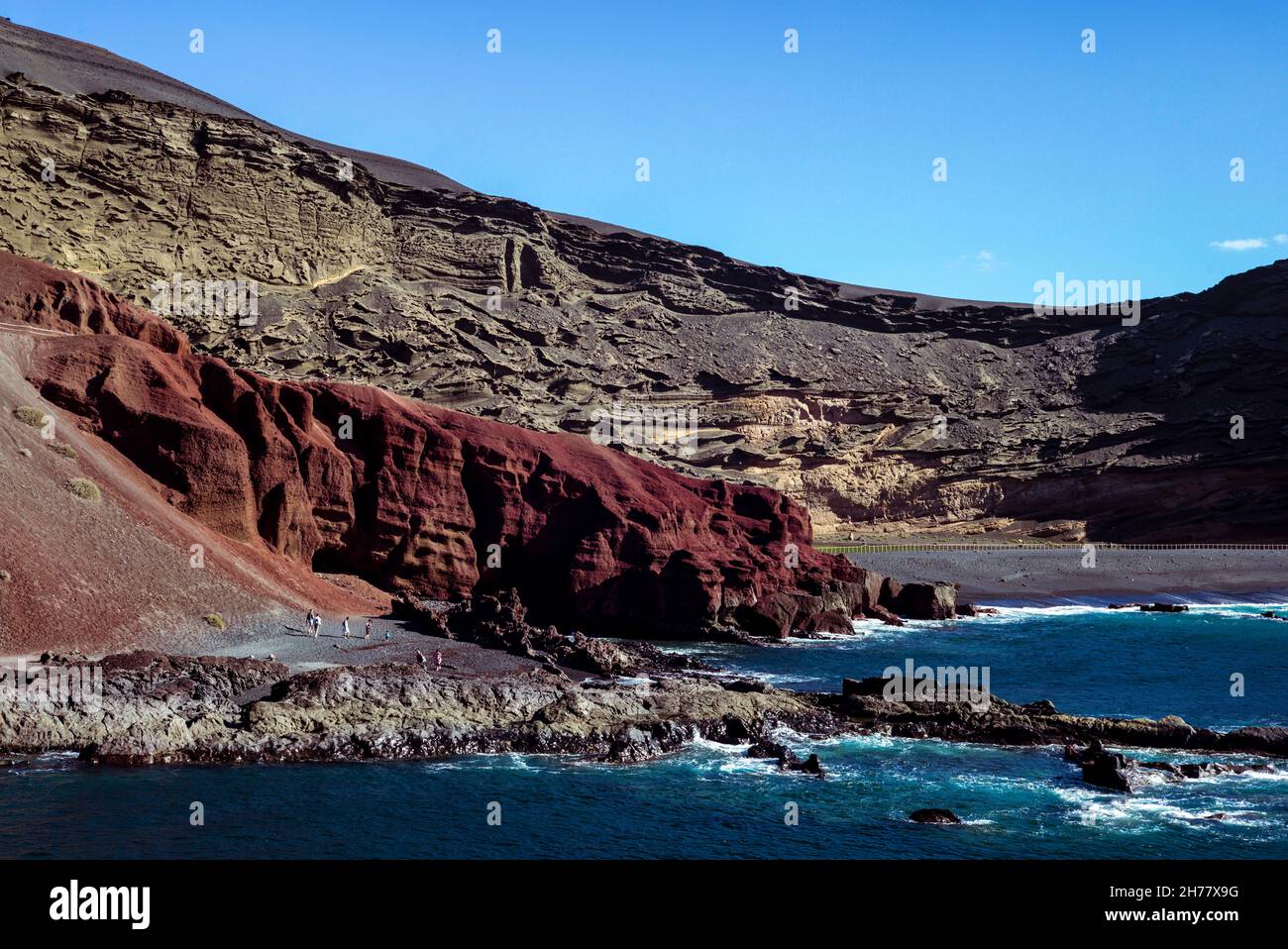The Green Lagoon in El Golfo/Lanzarote Stock Photo - Alamy
