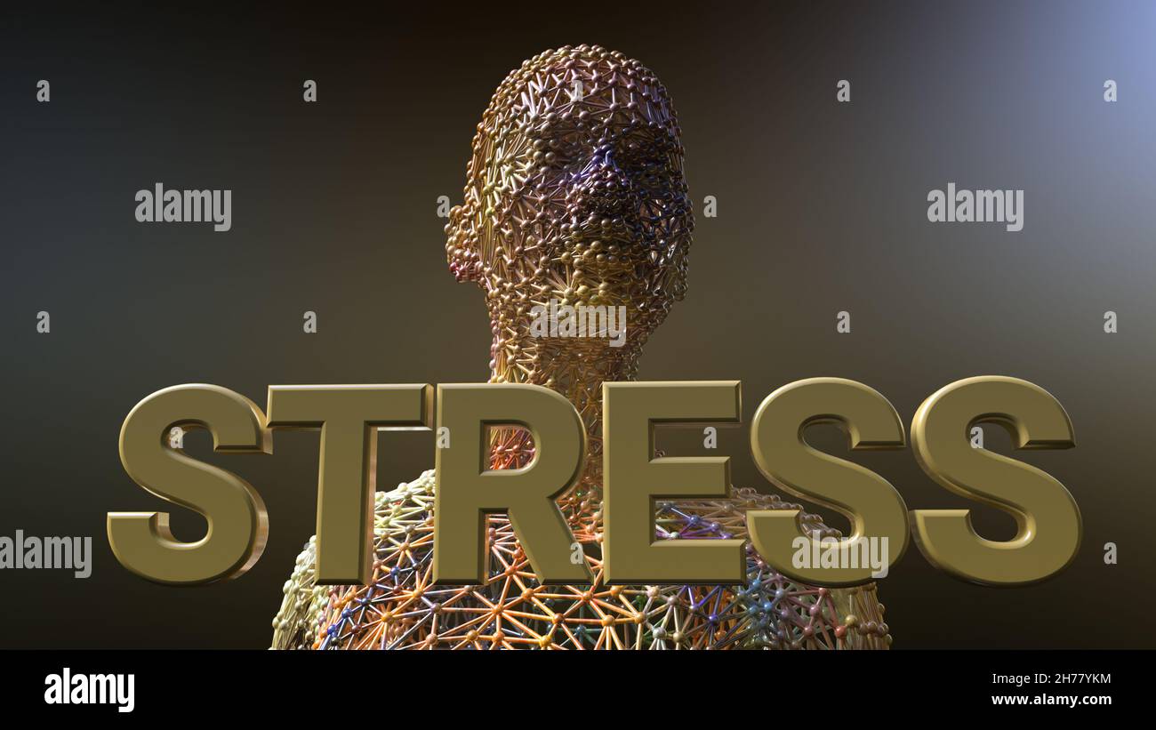 3d rendering. Explode head portrait Stock Photo - Alamy