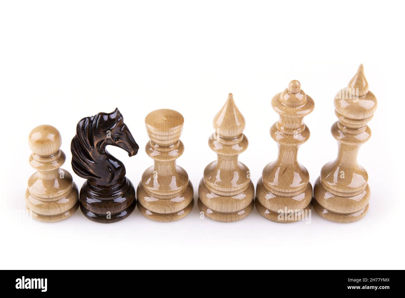 A group of chess pieces isolated on a white background Stock Photo - Alamy