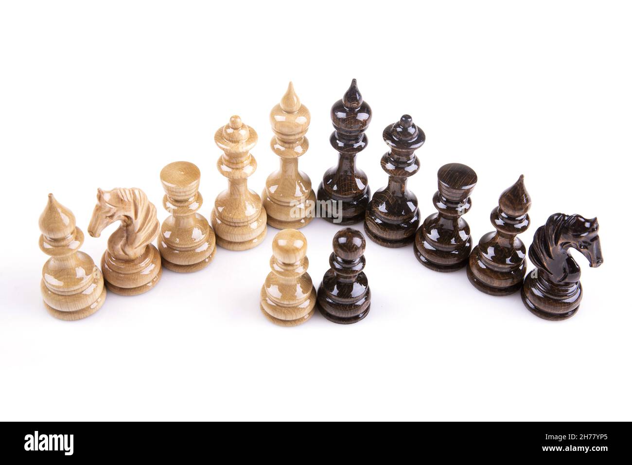A group of chess pieces isolated on a white background Stock Photo - Alamy