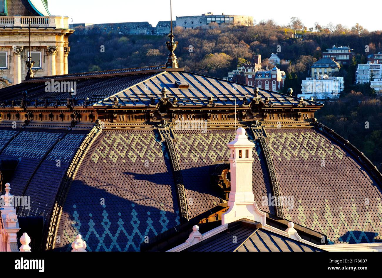 classic enamel finished clay tile mansard roof in the castle district ...