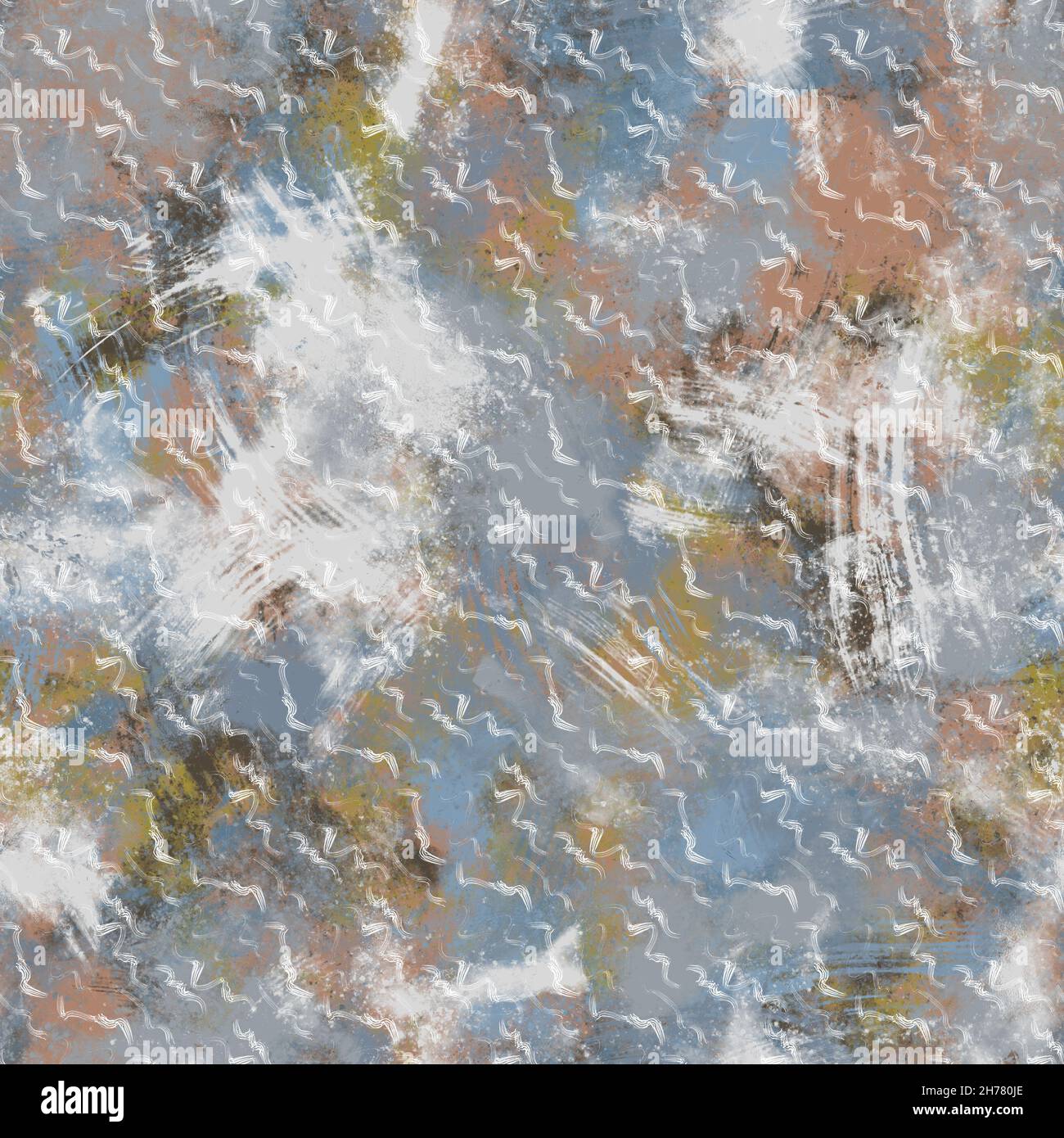 Seamless neutral tan and white distressed grungy motif surface pattern ...
