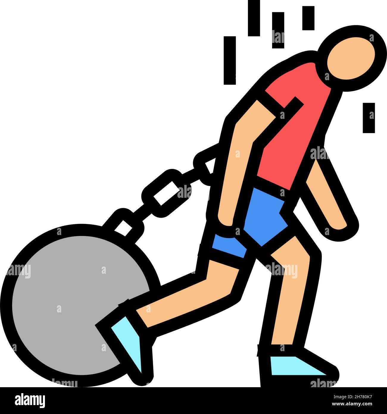 weakness health problem color icon vector illustration Stock Vector ...