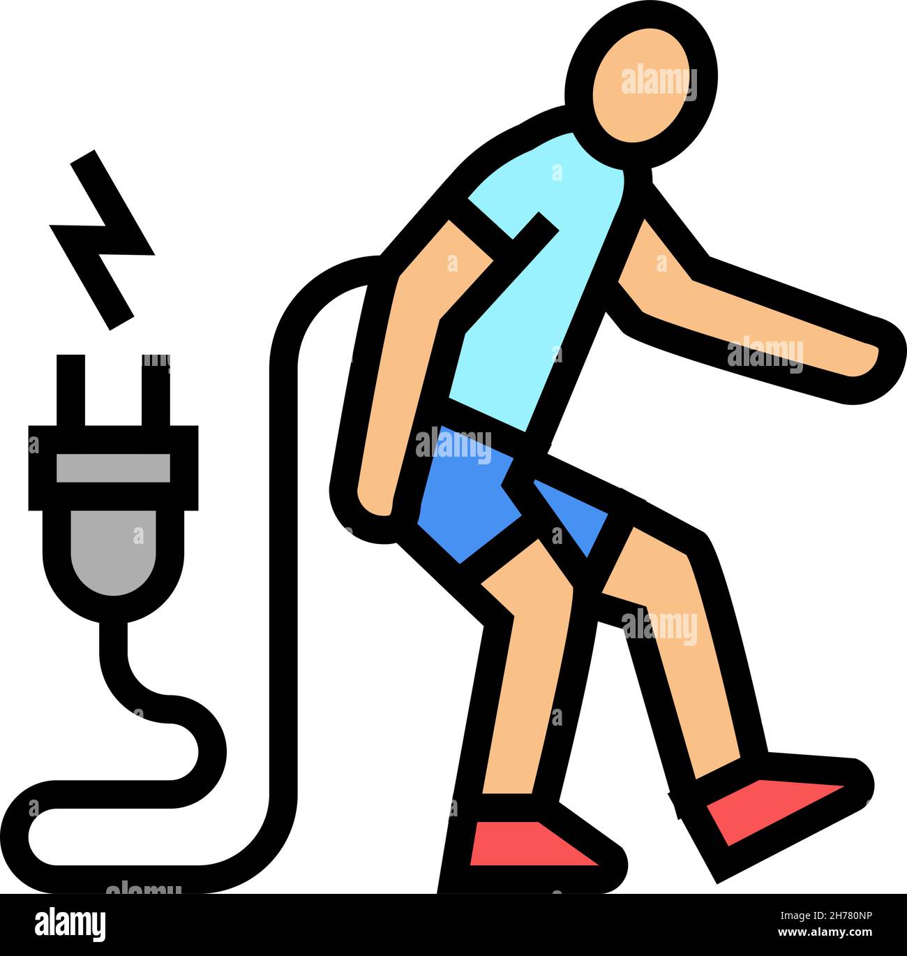 fatigue person patient color icon vector illustration Stock Vector ...