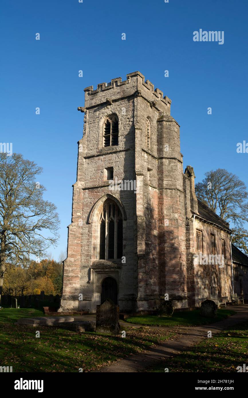 St. Michael`s Church in autumn, Baddesley Clinton, Warwickshire ...