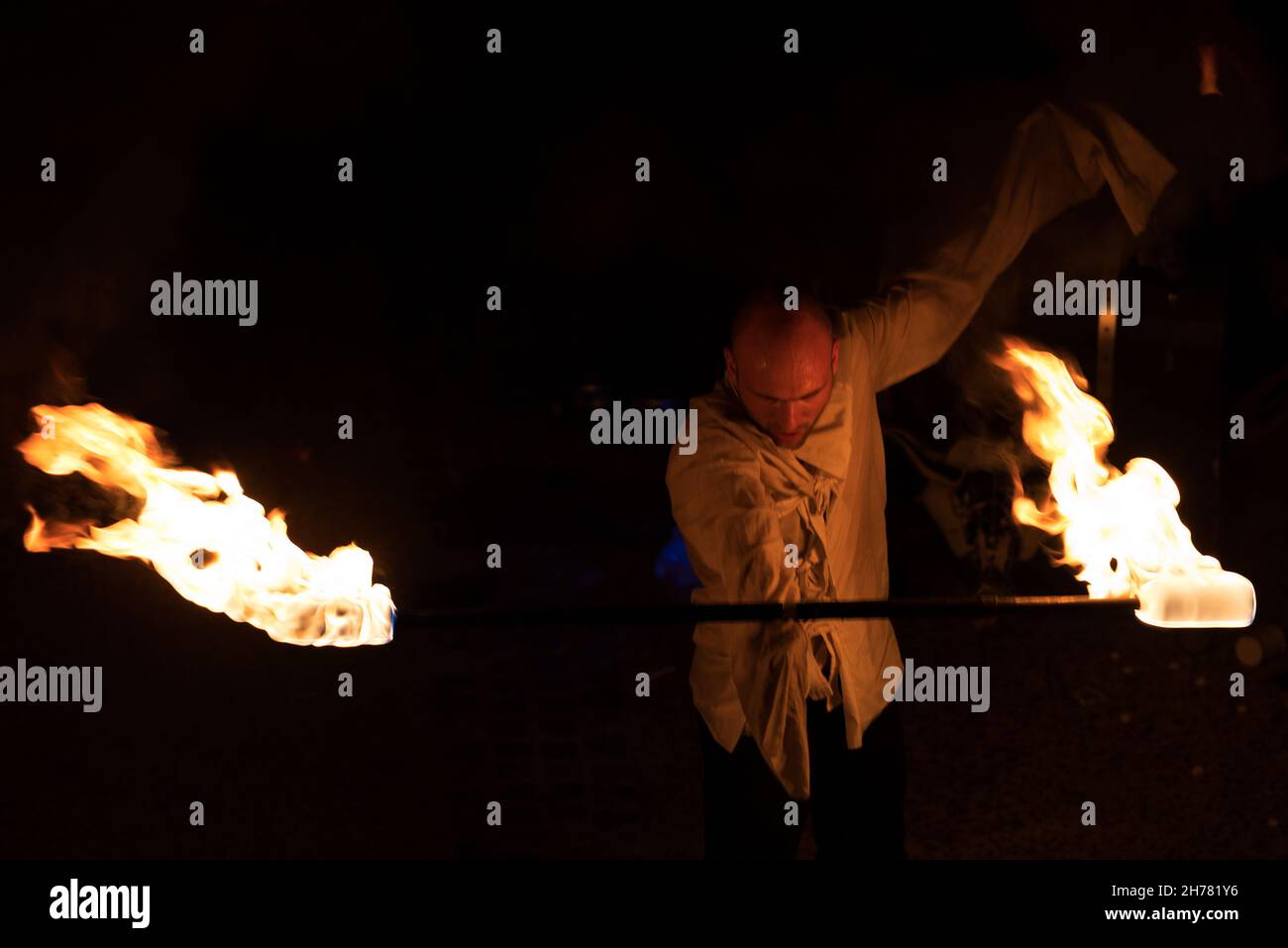 Fire burning up pole hi-res stock photography and images - Alamy